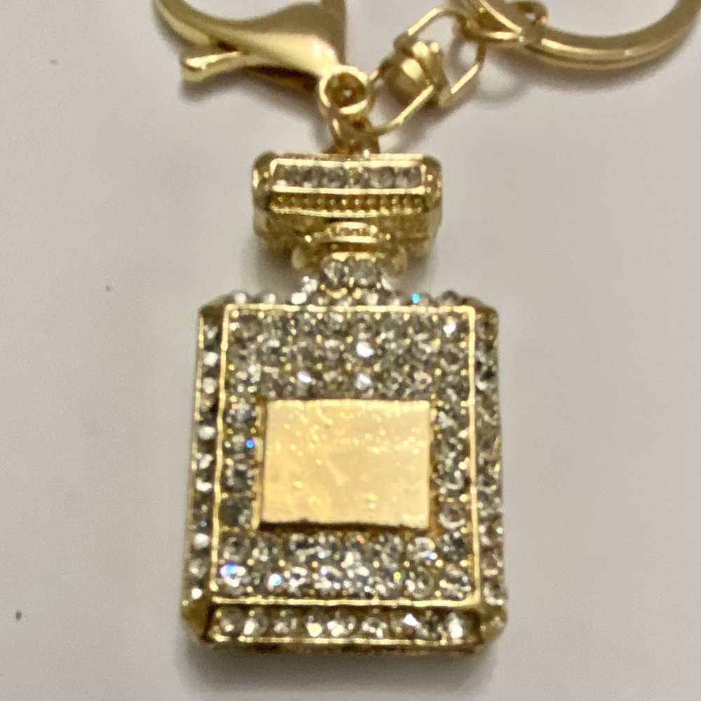 Stunning, 2-Way Gold Perfume Bottle Rhinestone Handba… - Gem